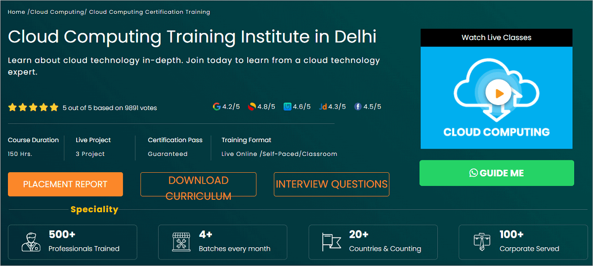 16 BEST Cloud Computing Courses In Delhi For 2024