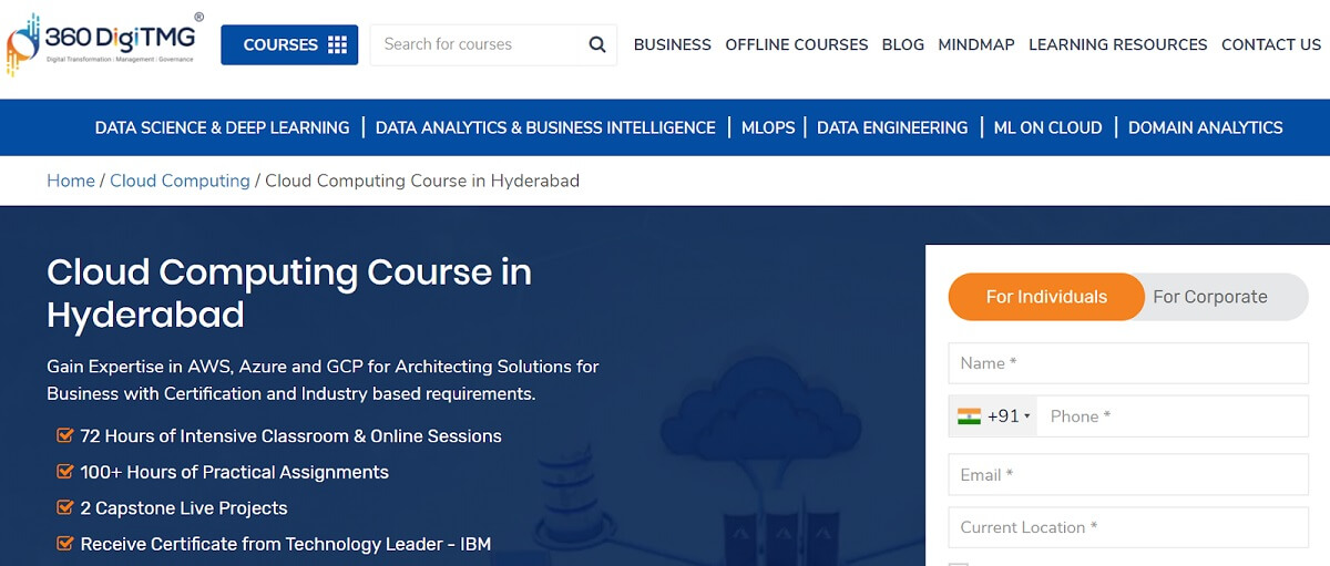 14 Cloud Computing Courses in Hyderabad (2024 Compared)