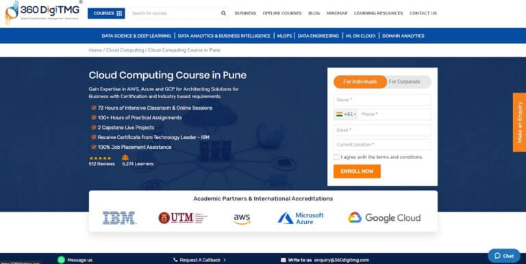 12 highest-rated cloud computing courses in Pune (2024)