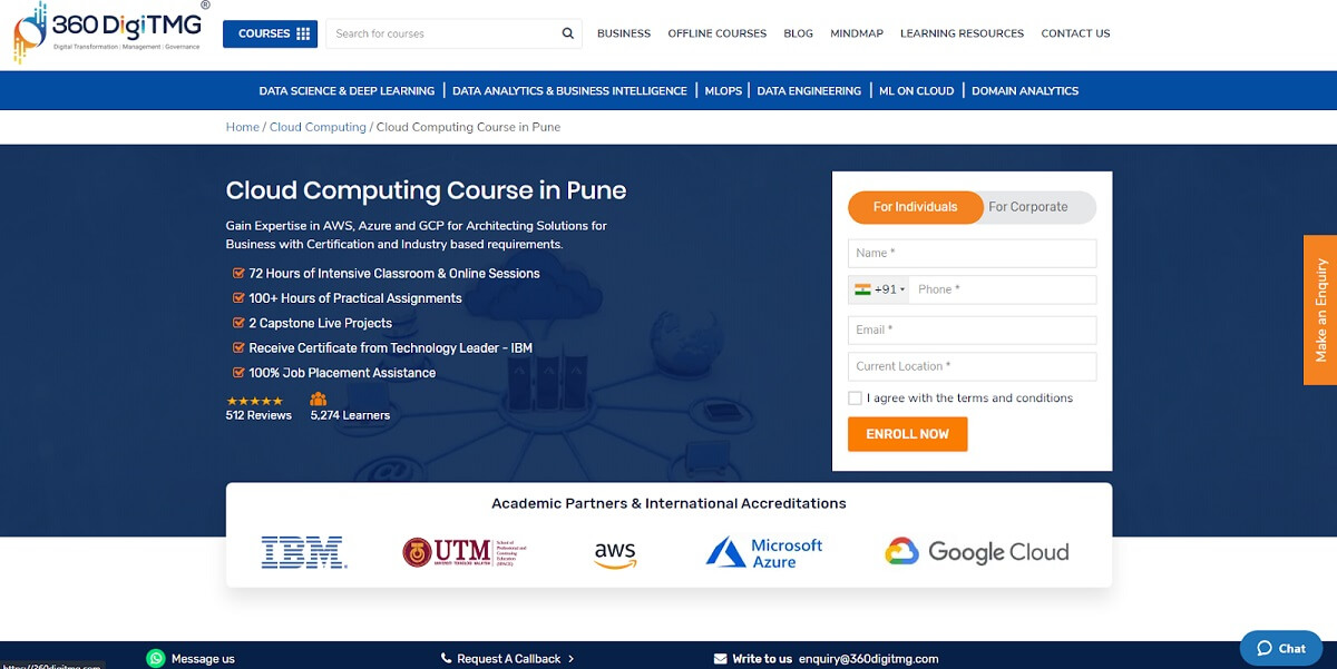 12 highest-rated cloud computing courses in Pune (2024)