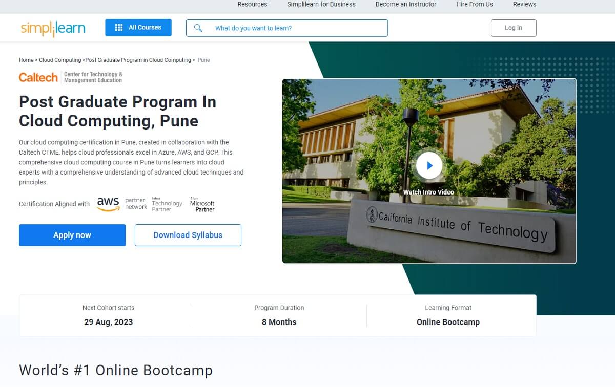 12 highest-rated cloud computing courses in Pune (2024)
