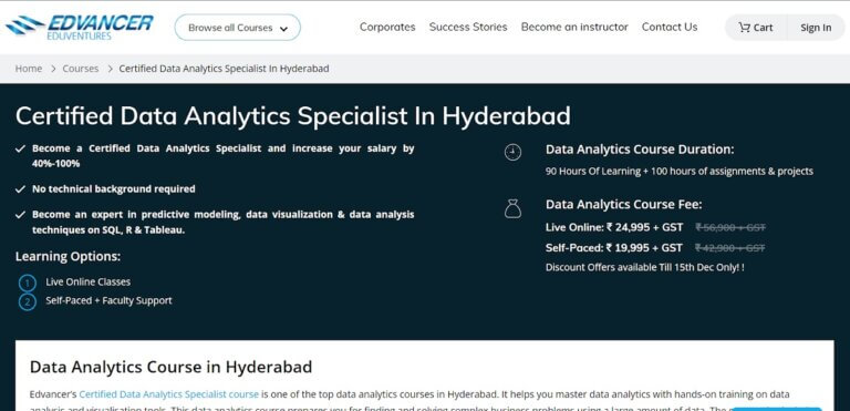 13 BEST Data Analytics Courses in Hyderabad (2024 Updated)
