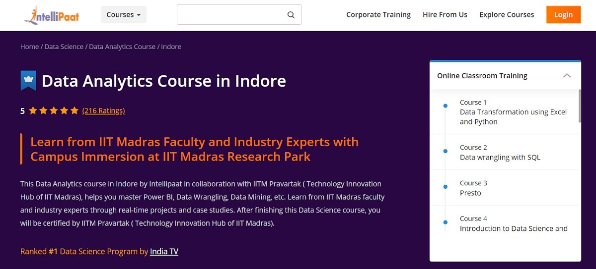 13 Data Analytics Courses in Indore (compared) - 10Pie