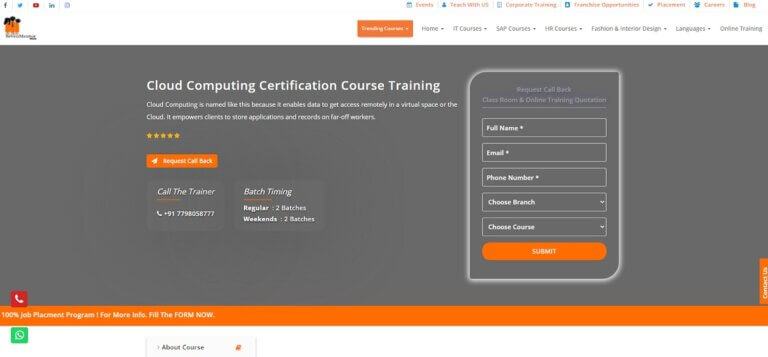 12 highest-rated cloud computing courses in Pune (2024)