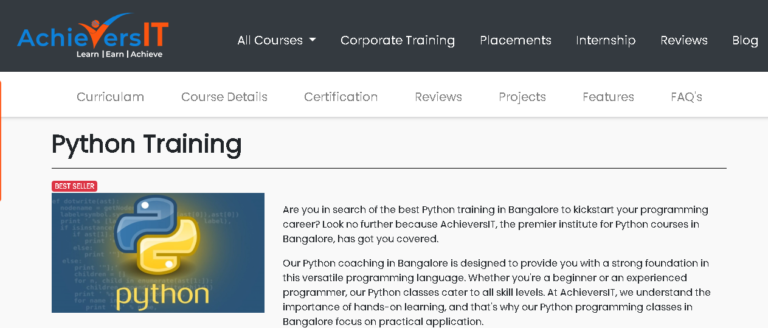 10 Best Python Courses In Bangalore (Compared) - 10Pie