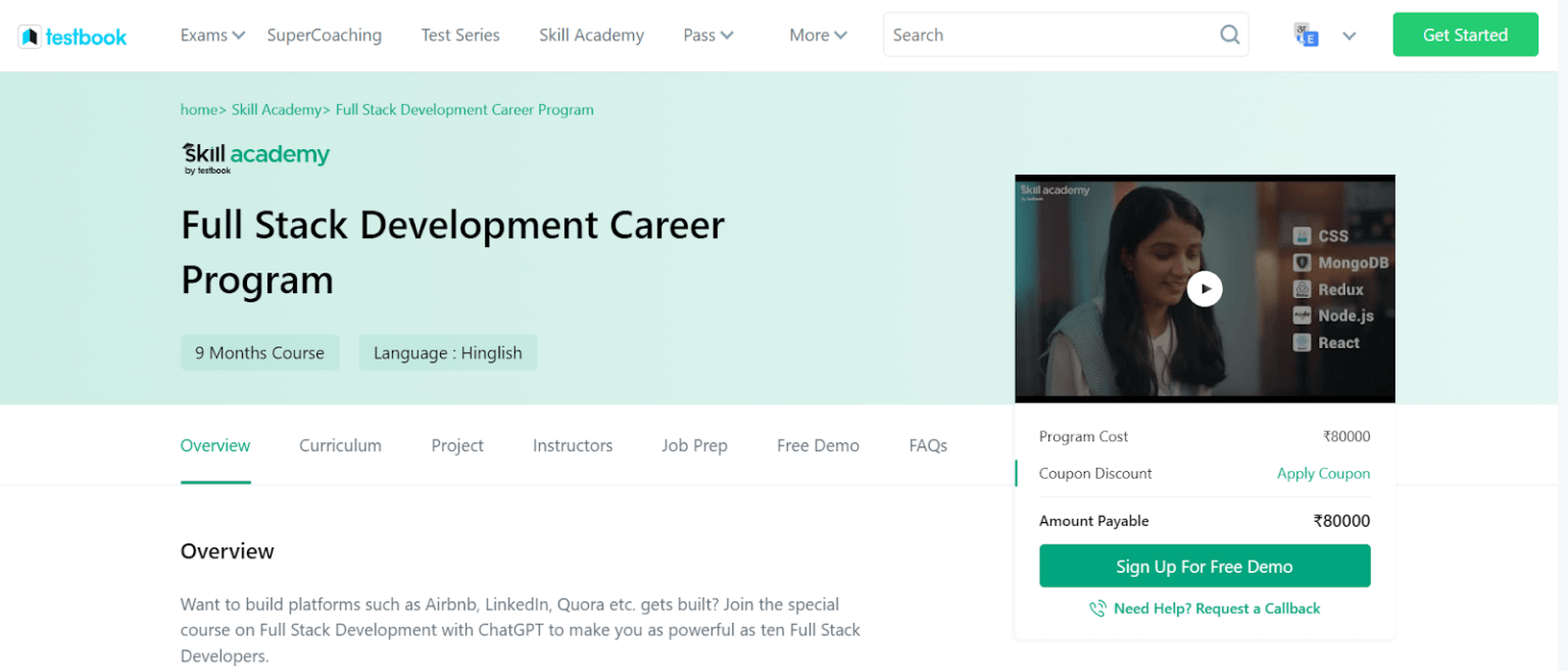 Full Stack Development Course Syllabus: Fees, Duration, & Eligibility