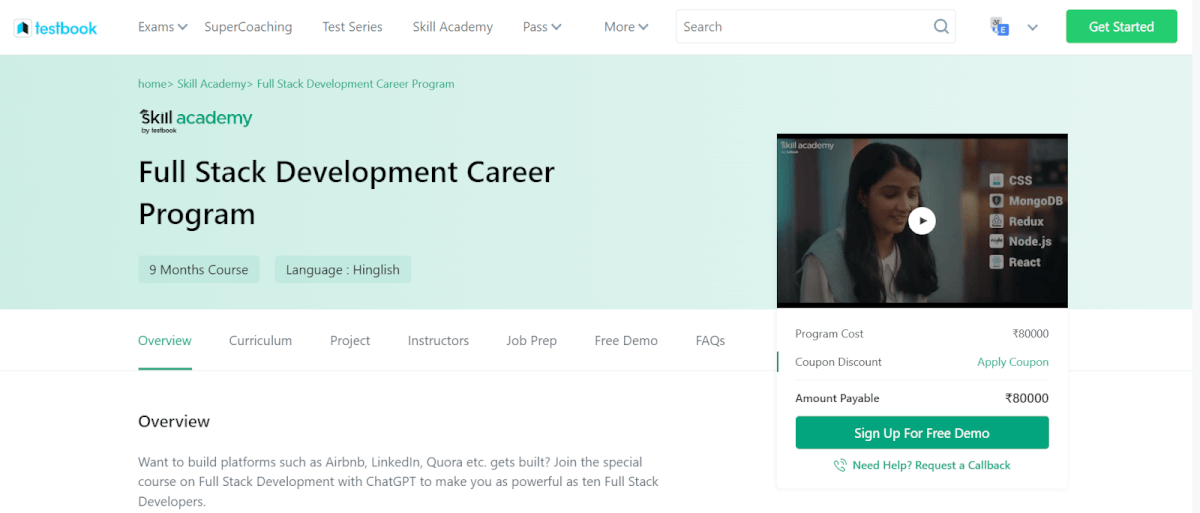 Full Stack Development Course Syllabus: Fees, Duration, & Eligibility