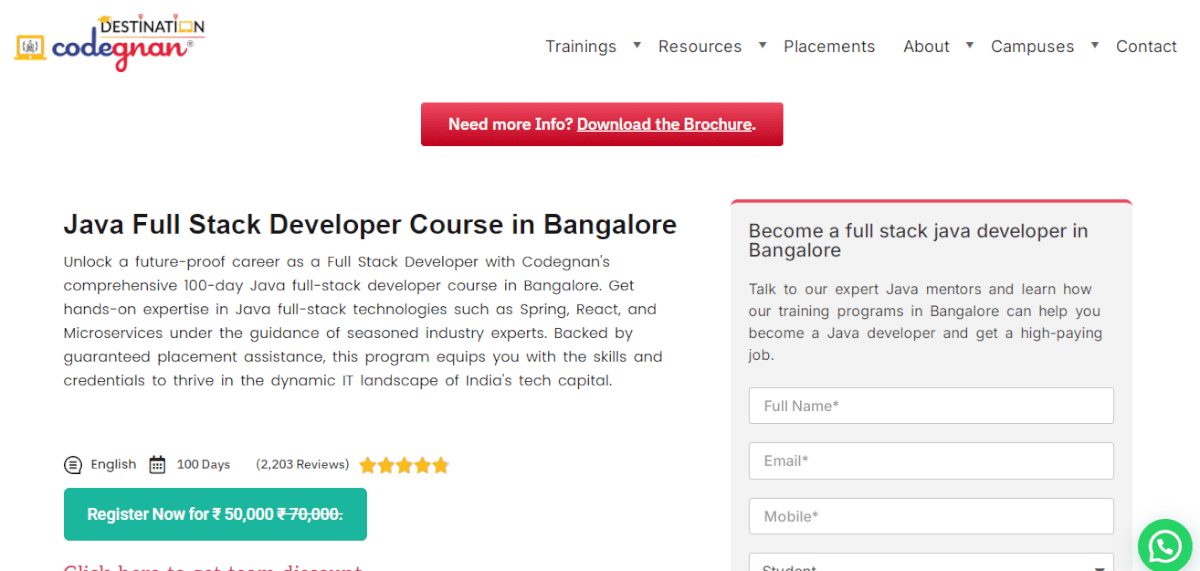 Best Java Full Stack Course in Bangalore