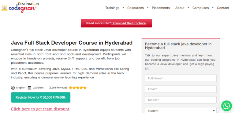 Best Java full-Stack Courses in Hyderabad