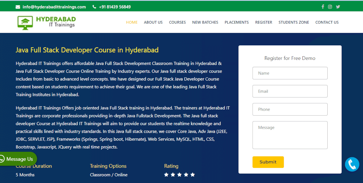 Best Java full-Stack Courses in Hyderabad
